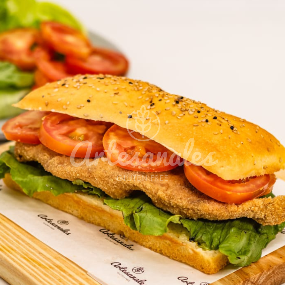 Sándw. de milanesa de pollo – Artesanales Gluten Free